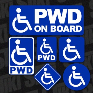 PWD Person With Disabilty Disabled Vinyl Sticker WATERPROOF | Shopee ...