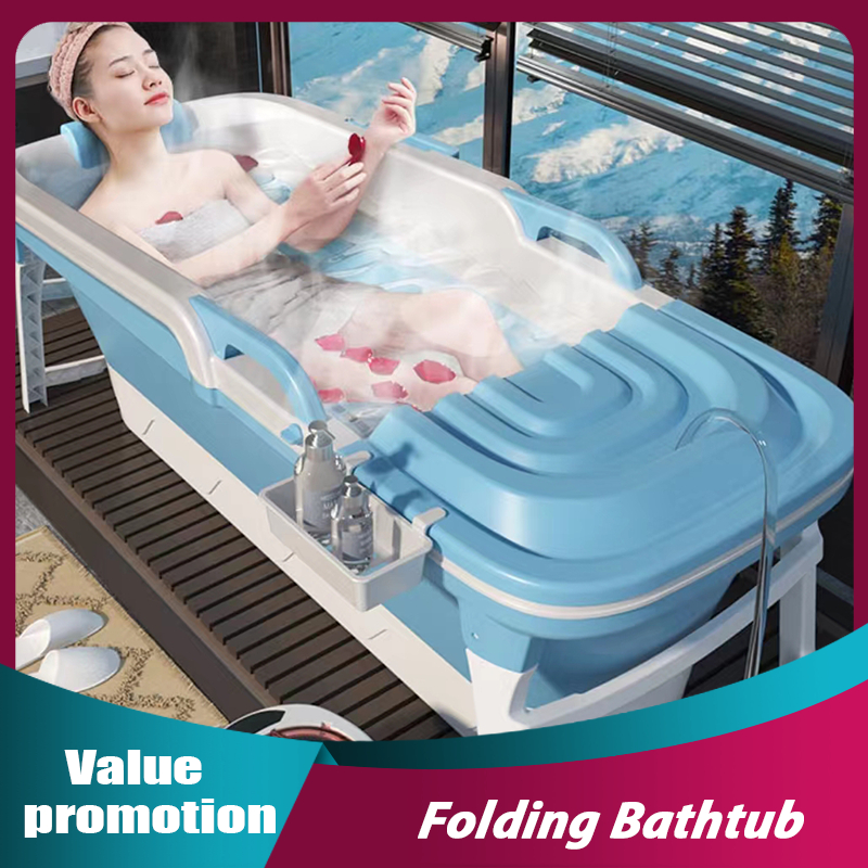 Portable Plastic Easy Use Bath Tub Folding Bathtub Large Space Heavy ...