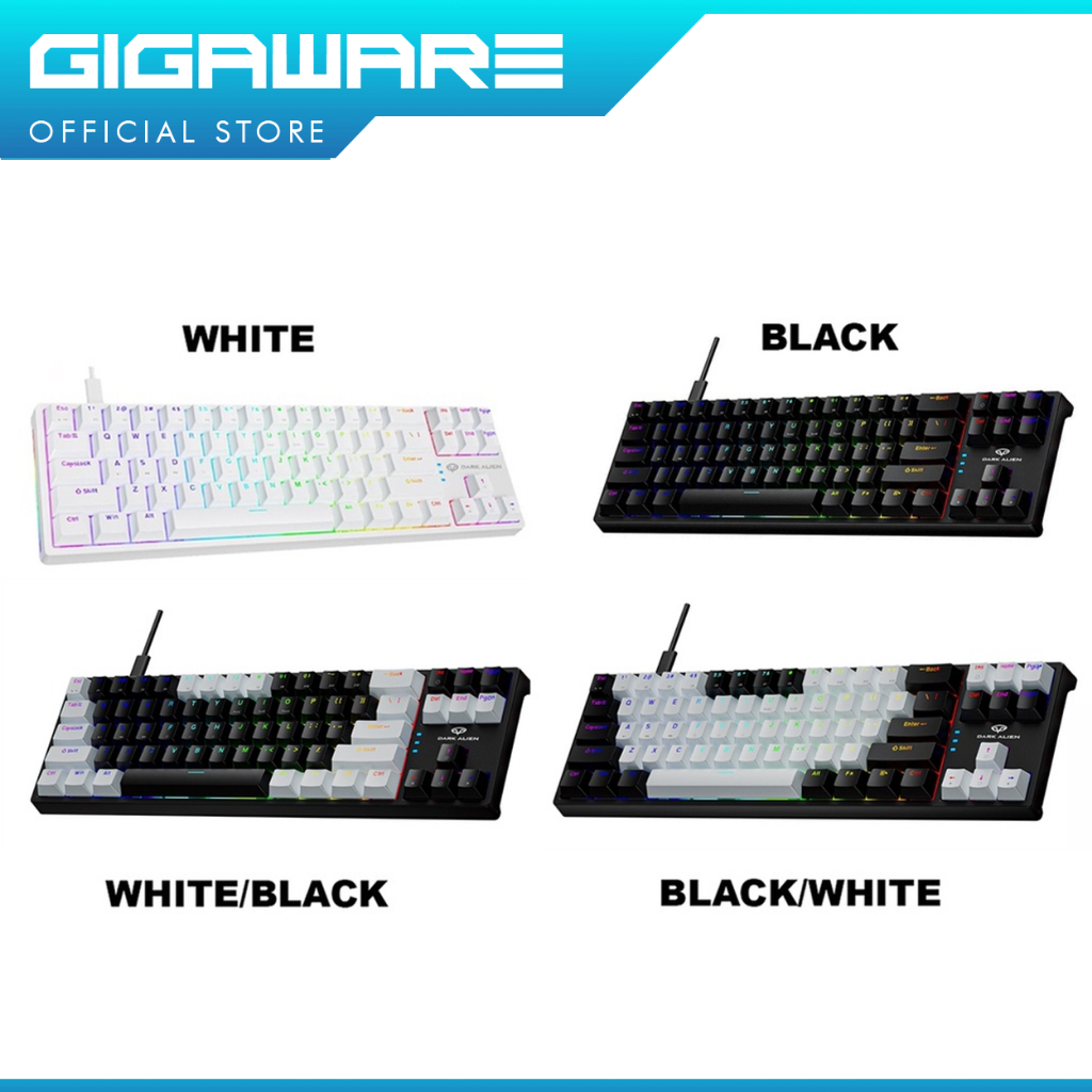 Dark Alien K710 RGB Hot-Swappable Mechanical Gaming Keyboard Detachable ...