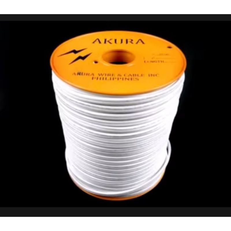 FLATCORD 100 METERS 1 ROLL. EXTENSION WIRE. #16 & #18. BLACK & WHITE ...