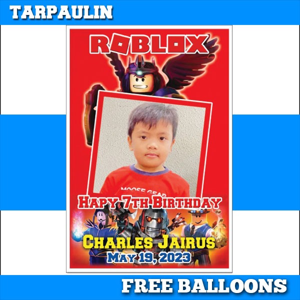 ROBLOX FreeLayout Tarpaulin party decoration banner backdrop birthday ...