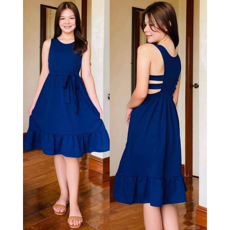 Jaime_tere.ph Pre-teens Bakod Style Midi Dress, Freesize fit from 10 to ...
