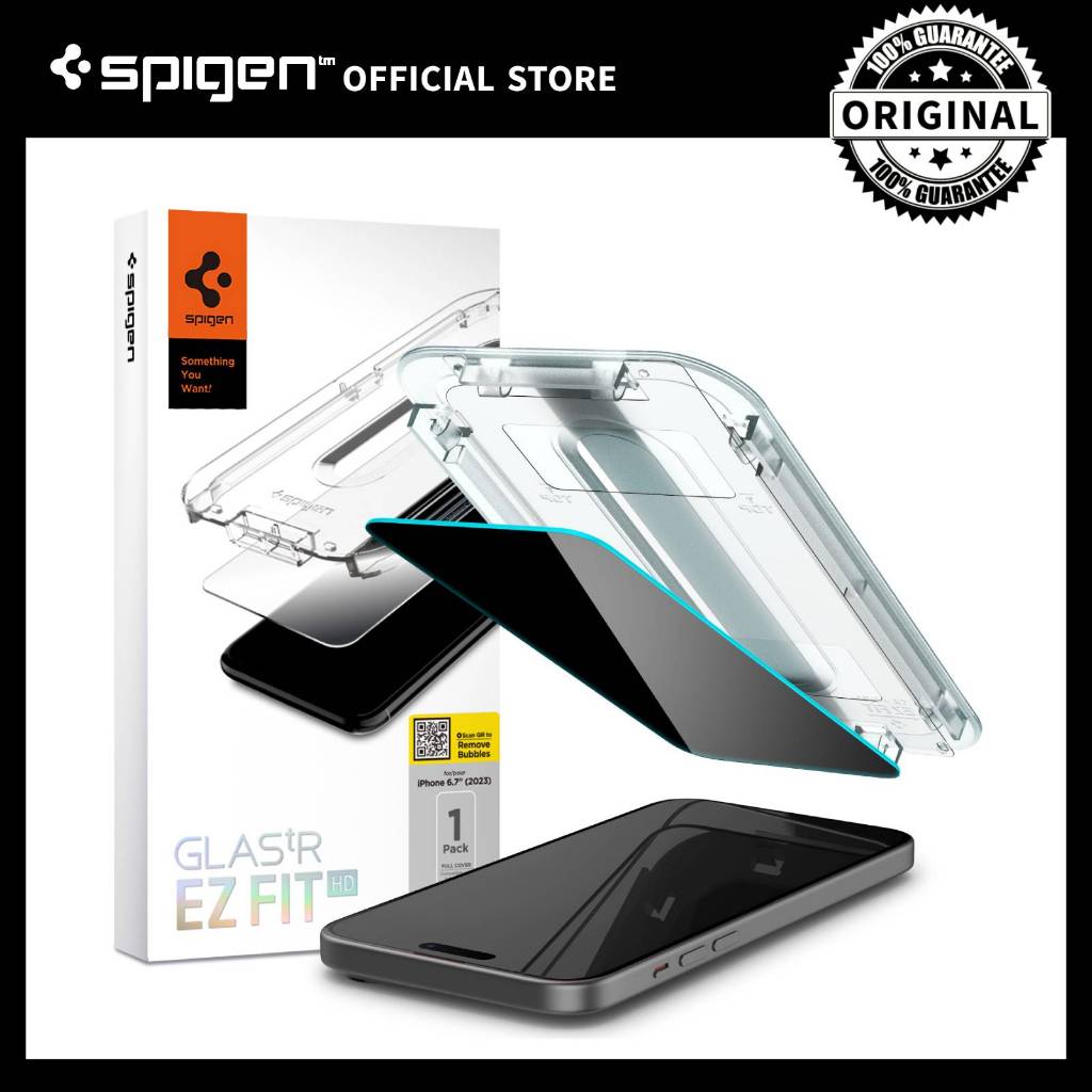Spigen Glas.tR EZ Fit Tempered Glass HD (Privacy) (1 Pack) for iPhone ...