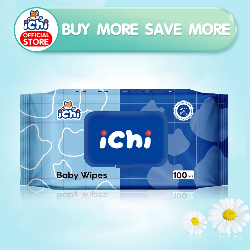 ichi baby wipes 100sheets for baby wipe for kid |hygienic|soft|skin-friendly|alcohol-free ...