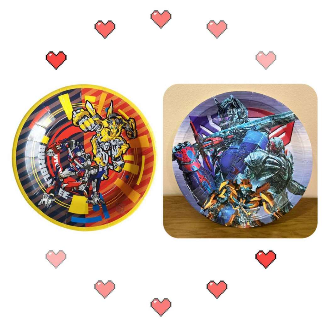 10 Pcs 9 inch Transformers Optimus Prime Bumblebee Birthday Cake Paper ...