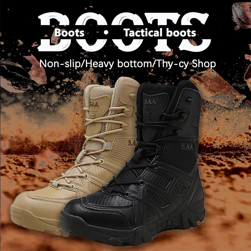 【COD】Martin boots Waterproof riding boots Non-slip and Wear-resistant ...