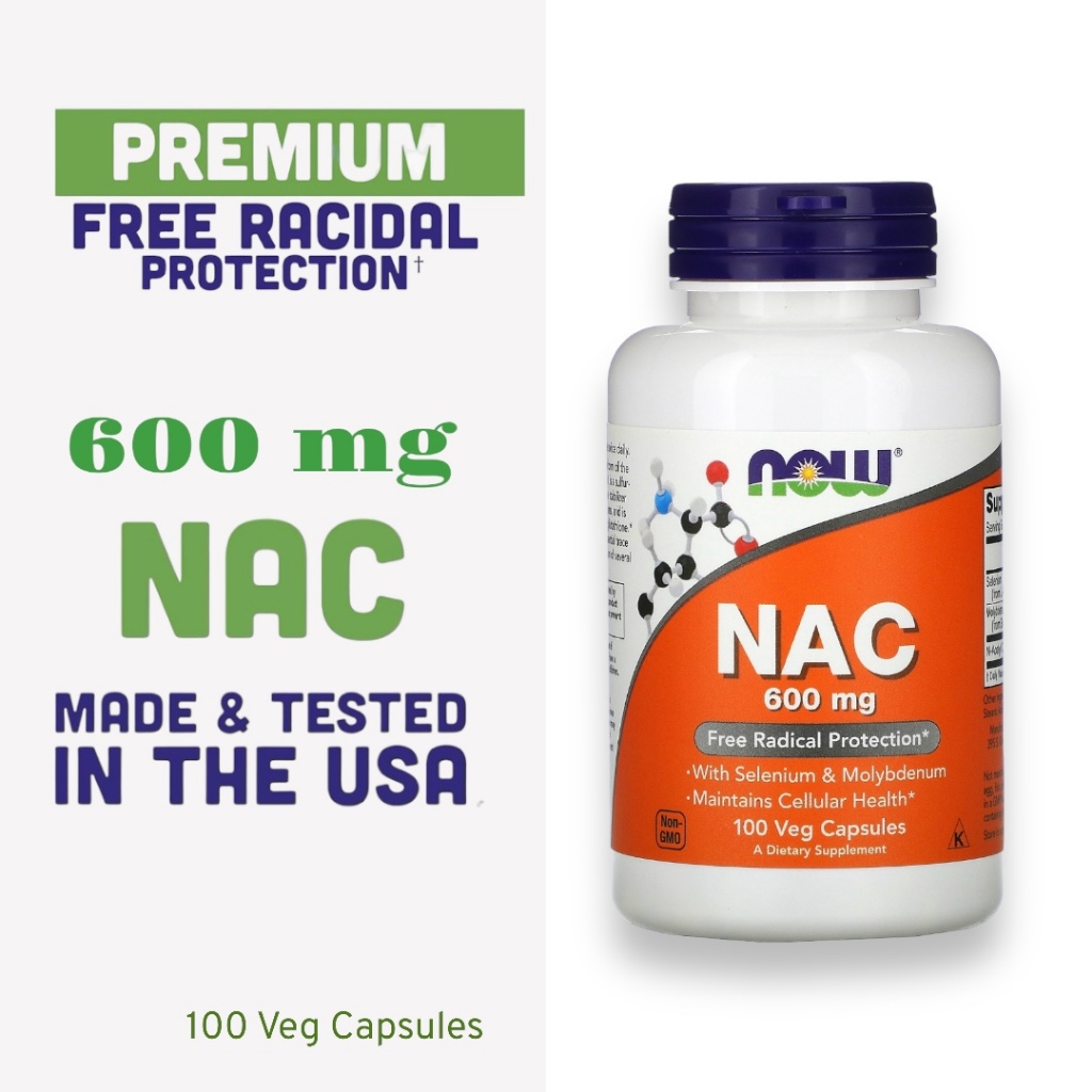 NOW Supplements, NAC (N-Acetyl-Cysteine) 1,000 mg or 600 mg, Free ...