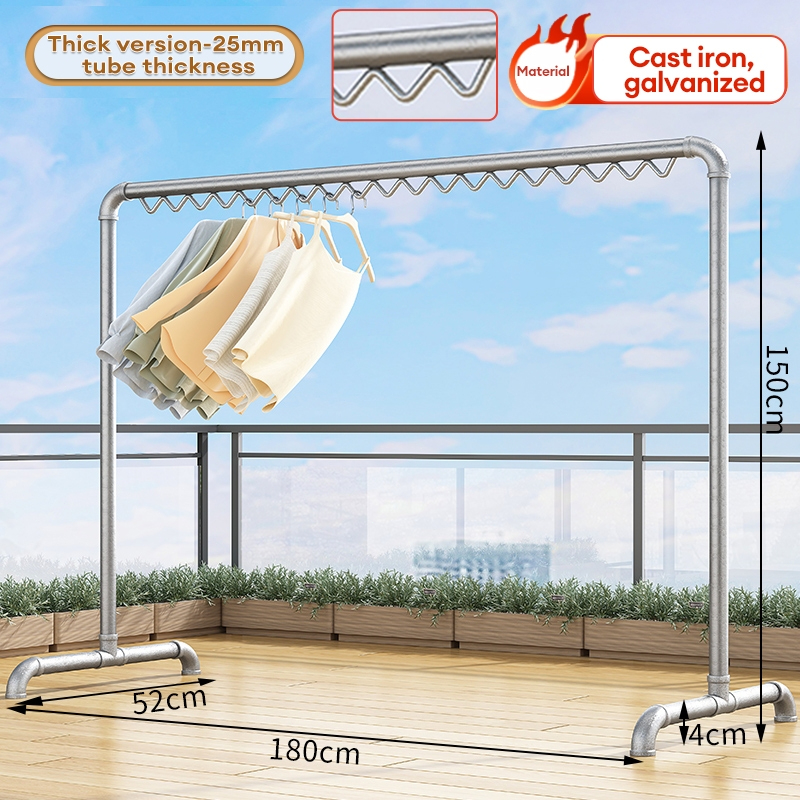 180CM Clothes Rack Stainless Sampayan Windproof Adjustable Clothes ...