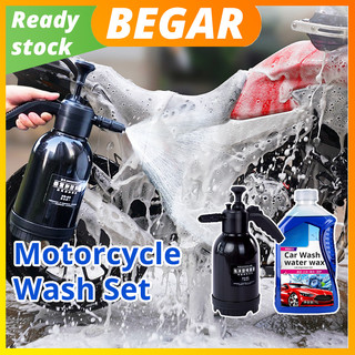 1L Motorcycle Water Wax Cleaning Set with Foam Spraying Can Wash ...