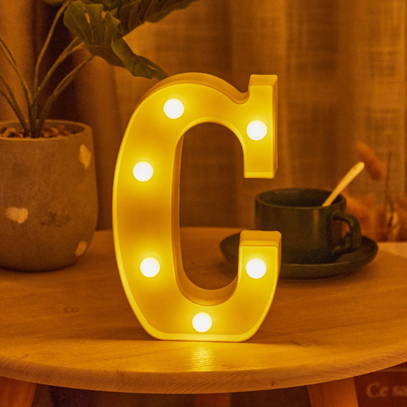 21cm Large-Sized Letter Light Party Decoration Light 3D Letter LED ...