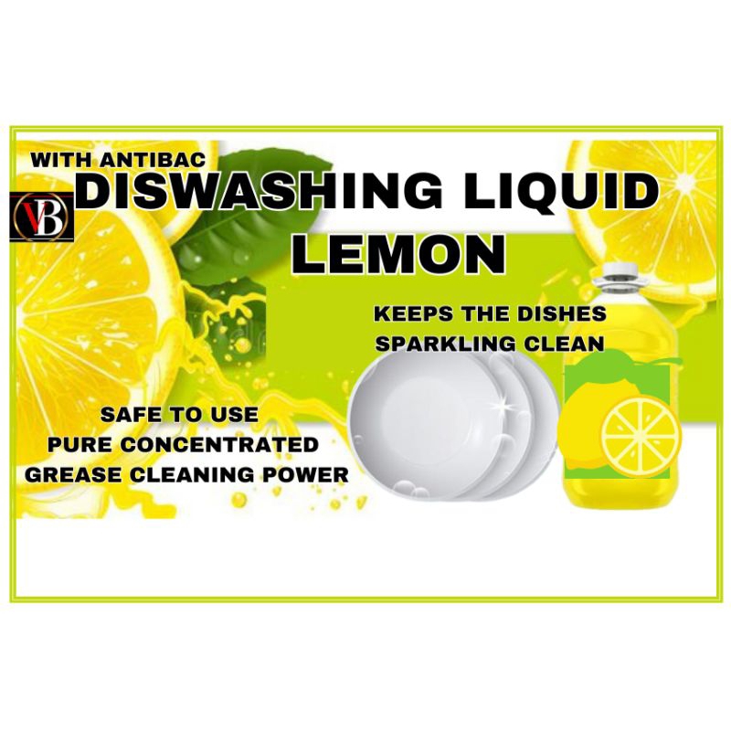 Sticker Label for Dishwashing Liquid Soap (Lemon)14pcs Sticker glossy ...