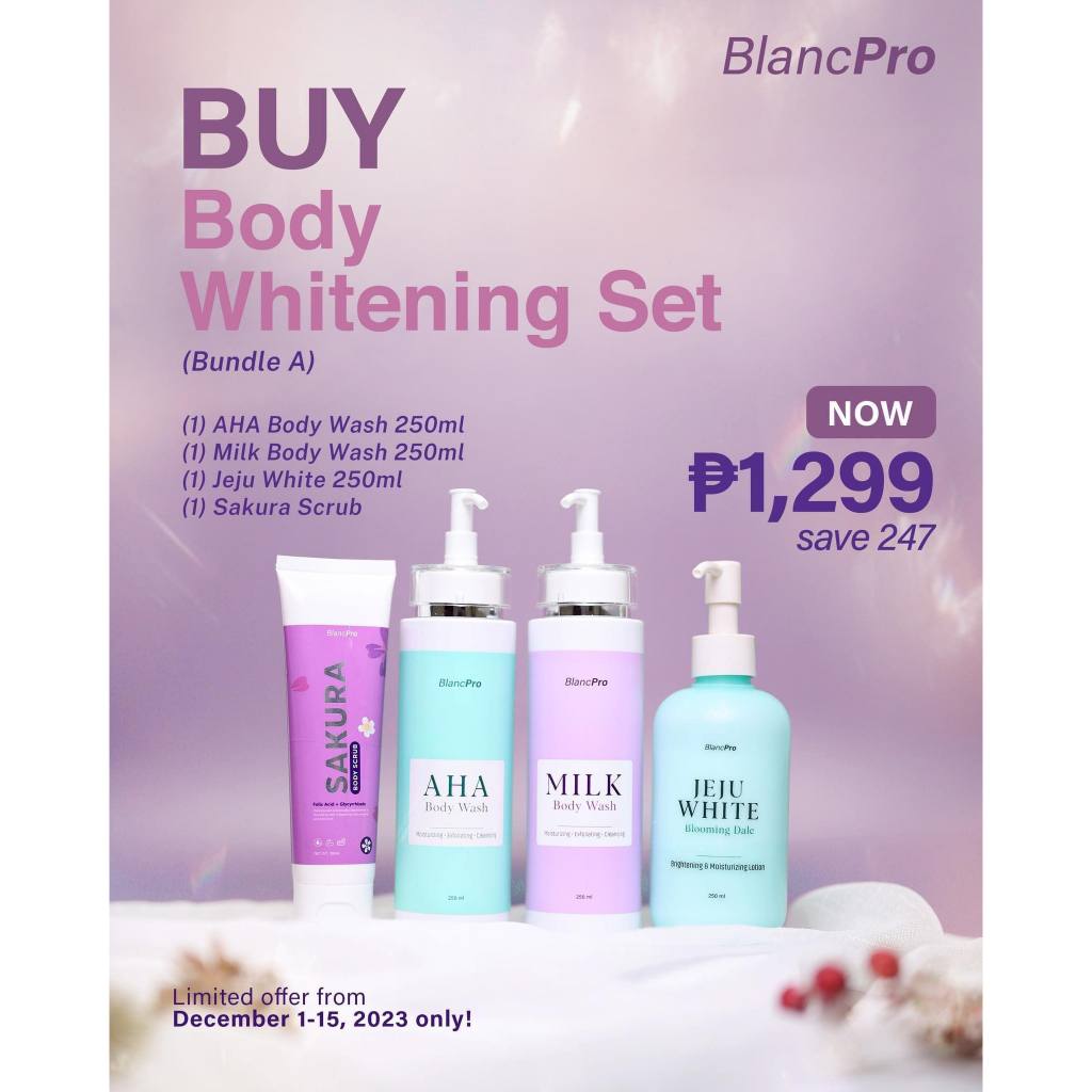 BlancPro Body Whitening Set (Bundle A) | Shopee Philippines