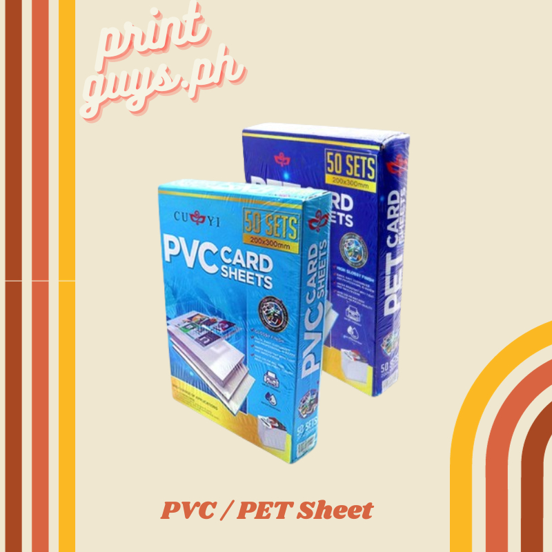 Cuyi 50 Sets Pvc Sheet Pet A4 Size For Id Printing Bag Tag Calling Card ...