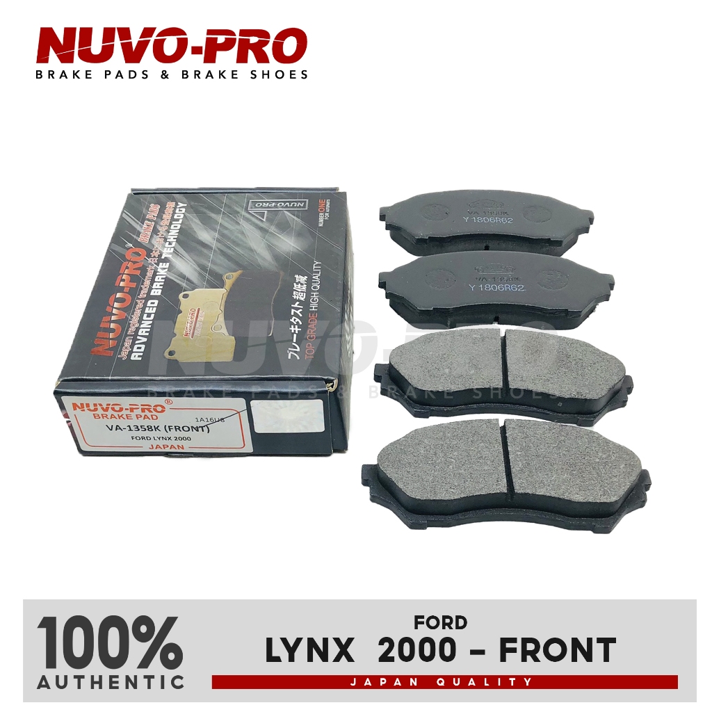 NUVO BRAKE PAD FORD LYNX FRONT VA-1358K 1999-2005 1SET | Shopee Philippines