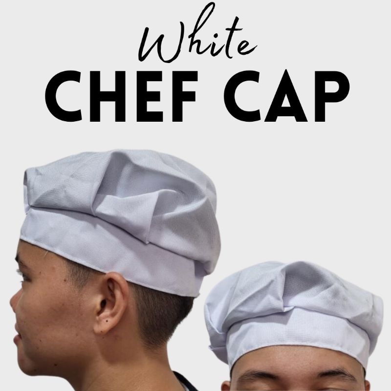 White Staff Cap for your business or chef cap | Shopee Philippines