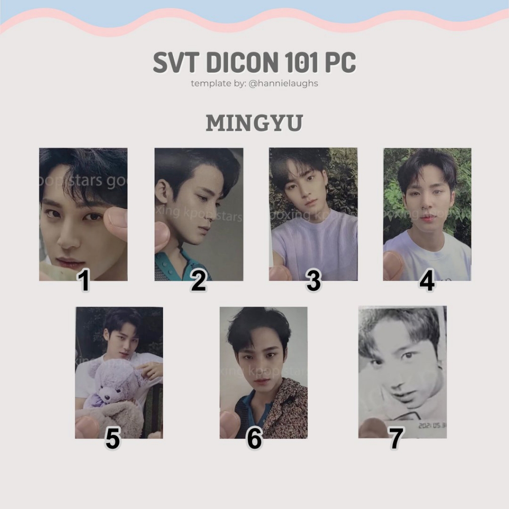 SEVENTEEN DICON 101 Photocard Custom Book Official Photocards | Shopee ...