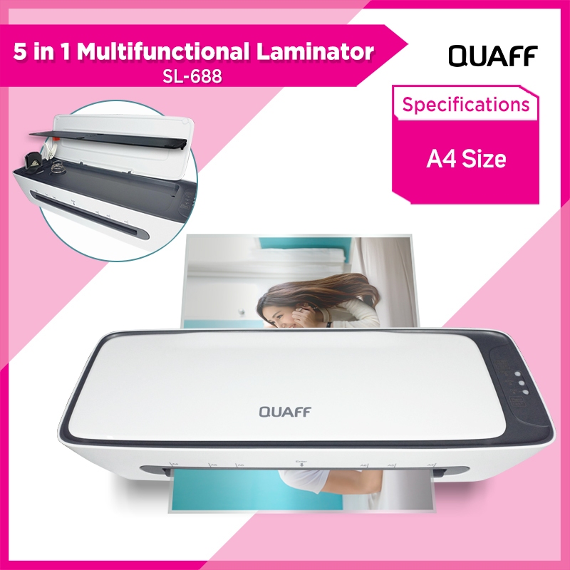 QUAFF 5 in 1 Laminating Machine A4 (max laminate 125mic) SL-688 ...