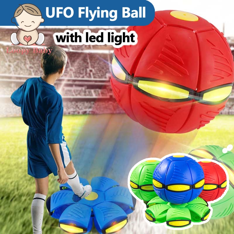 Magic UFO Flying Ball Throw Disc Ball with LED Light For Outdoor Kid's ...