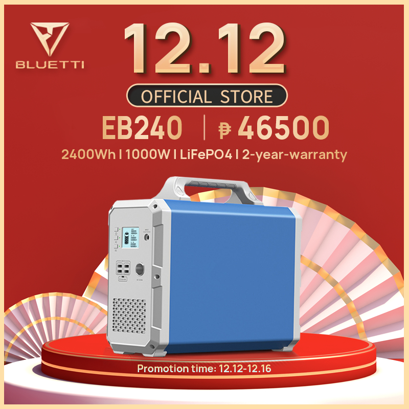 Bluetti EB240 2400Wh/1000W Portable Power Station Solar Generator for ...