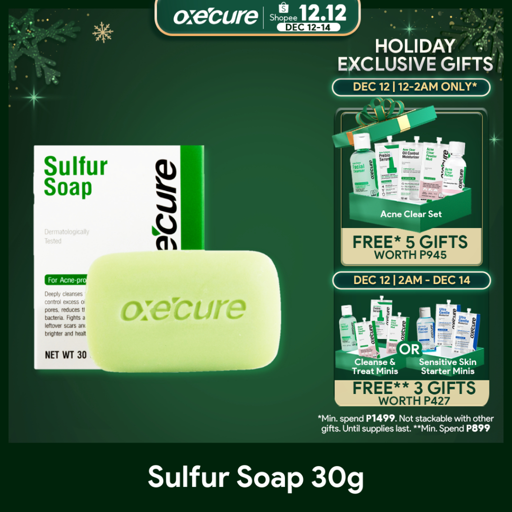 OXECURE Sulfur Soap 30g | Shopee Philippines