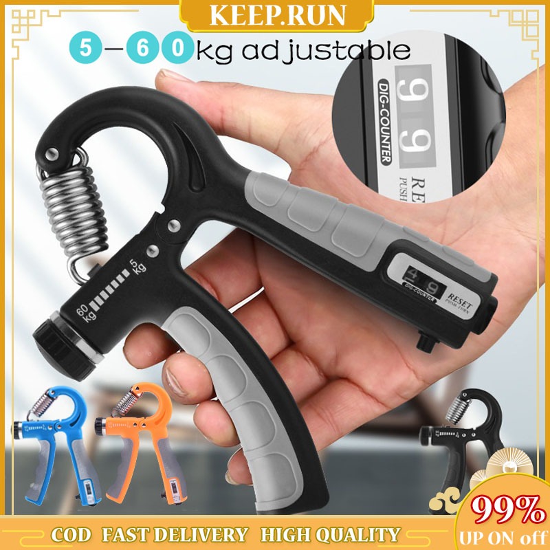 Hand Gripper R-Shape Adjustable Countable hand Grip Strength Exercise 5 ...