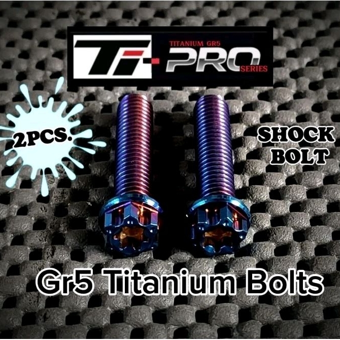 Gr5 Ti-PRO Titanium Nmax and Aerox shock bolts sold as set( 2pcs ...