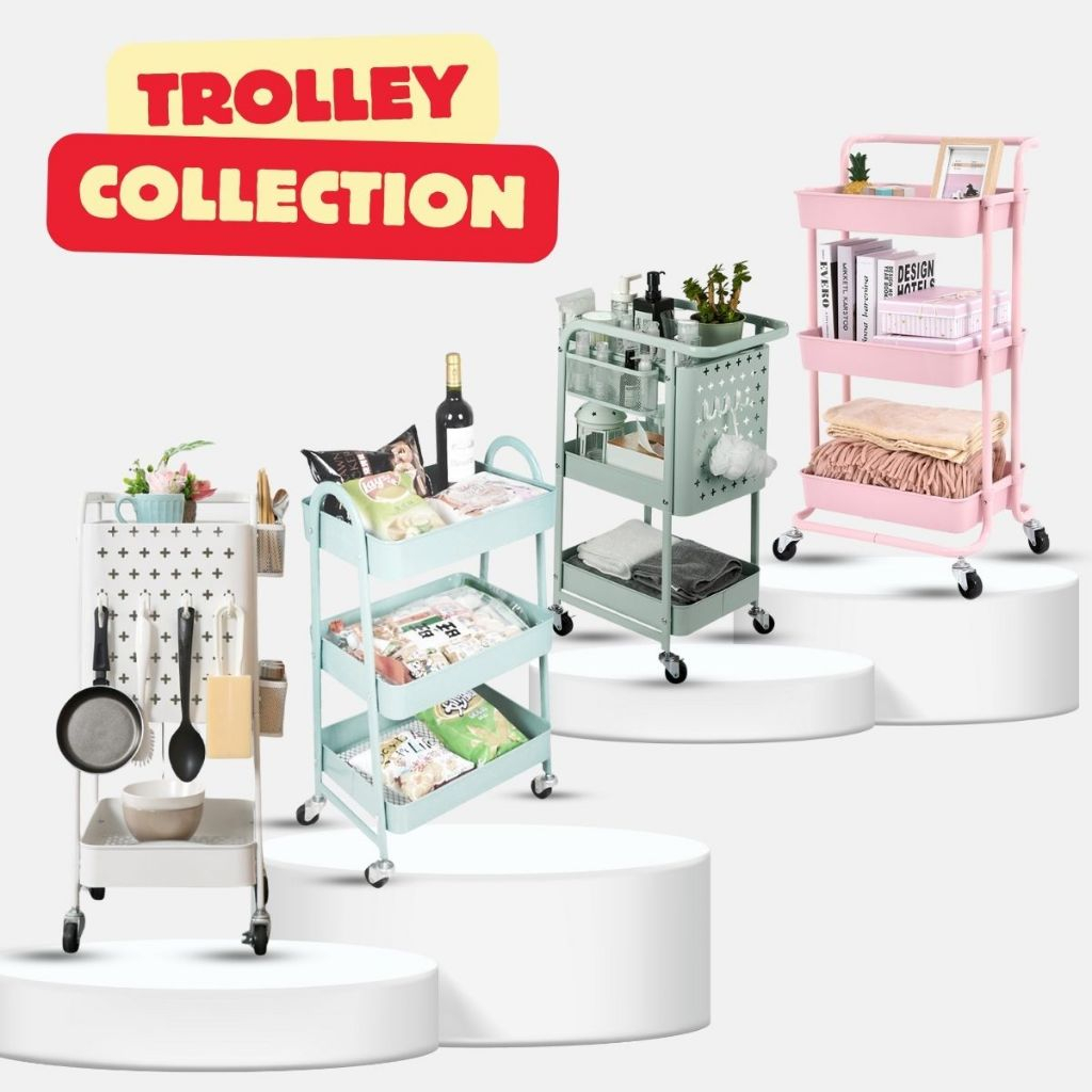 LOCAUPIN Trolley Collection Christmas Gift Organizer Rolling Cart ...