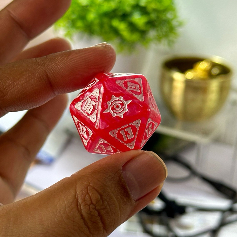 MTG OVERSIZED SPIN DOWN LIFE COUNTER D20 DICE D&D / KAMIGAWA NEON ...