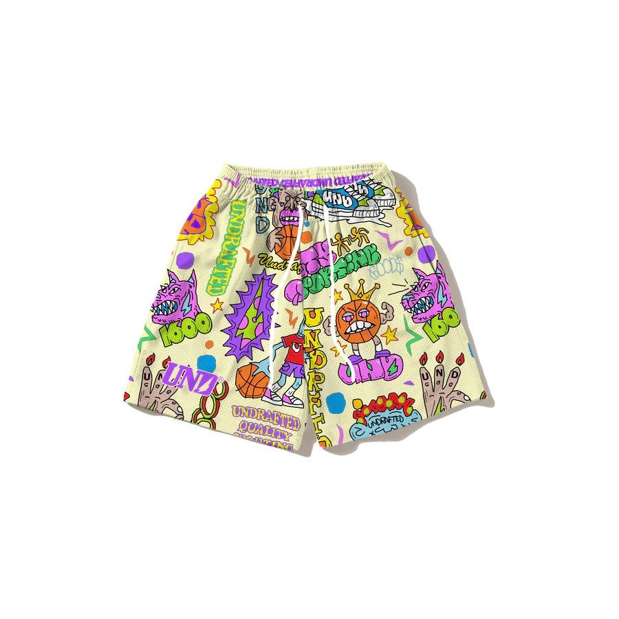 ALL LOCAL BRAND - Undrafted "GOLDWORLD ATHLETICS BONE" Mesh Men Short ...