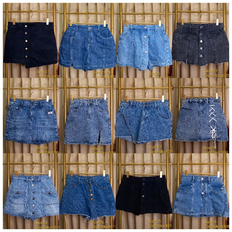 VIP HighWaisted Korean Denim SKORTS/ Palda Shorts for Women #31000 ...