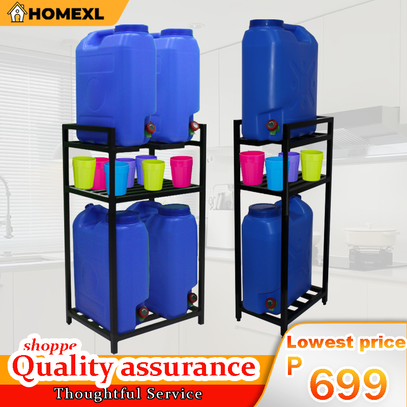HOMEXL Water Gallon Rack/ Water Container Rack With Cup Specific Layer ...