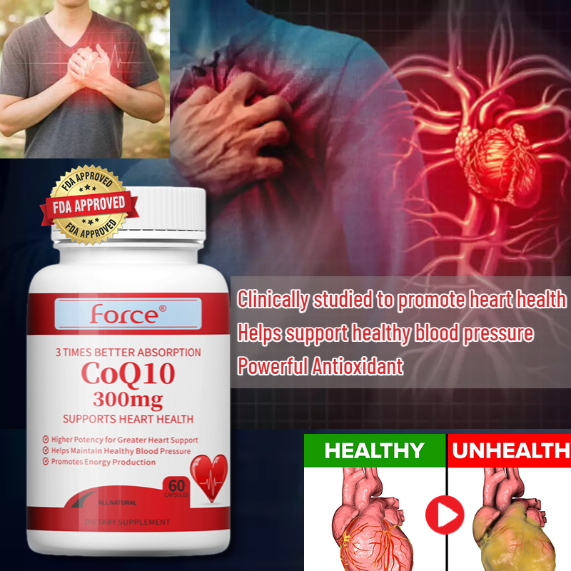 Coenzyme Q10-300mg-Antioxidant Supplement For Vascular And Heart Health ...