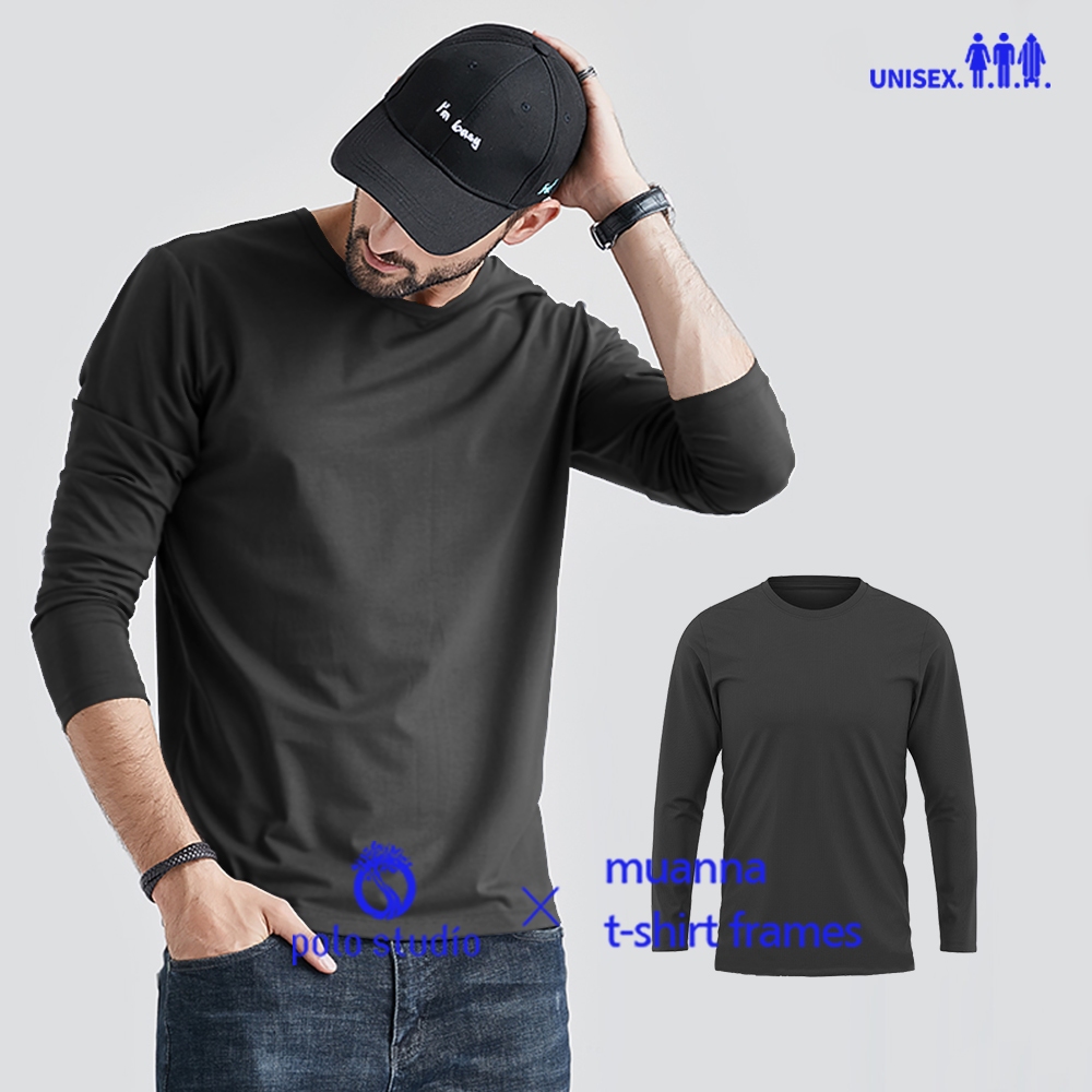 classic DRIFIT longsleeved tshirt formen overruns plain white color active unisex size roundneck ...