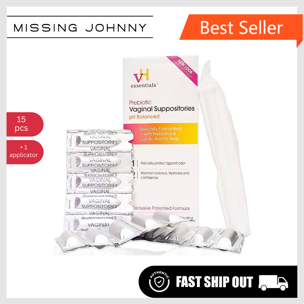 vH Essentials pH Balanced Prebiotic Vaginal Suppositories, 15 count | Shopee Philippines
