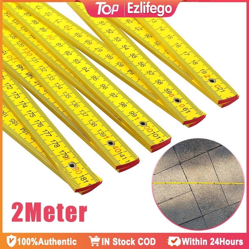 2Meter Folding Wood Rule for Carpenters | Shopee Philippines