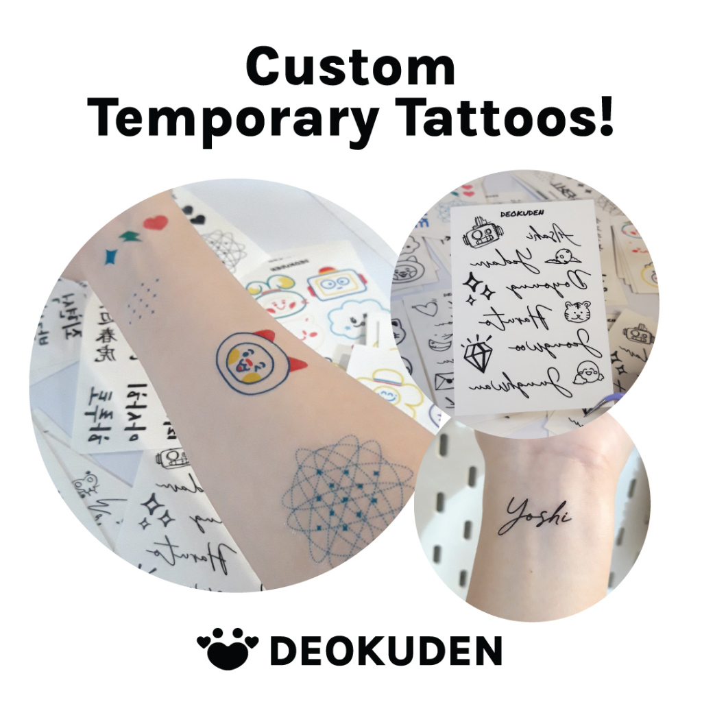 [ CUSTOM CUT / PER A4 ] Customized Temporary / Sticker Tattoos by ...