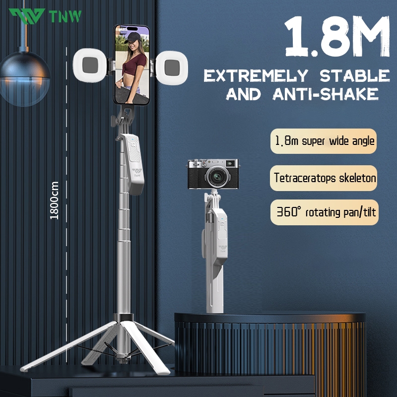 TNW S30 Four Corner Selfie Stick Tripod 360°Rotation with Bluetooth ...