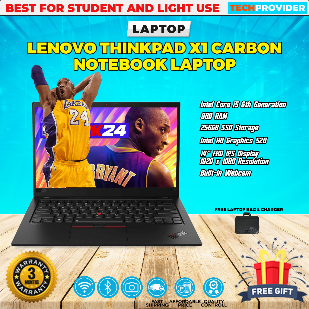 LENOVO ThinkPad X1 Carbon Gen4 14" Business Ultrabook Laptop Intel Core ...