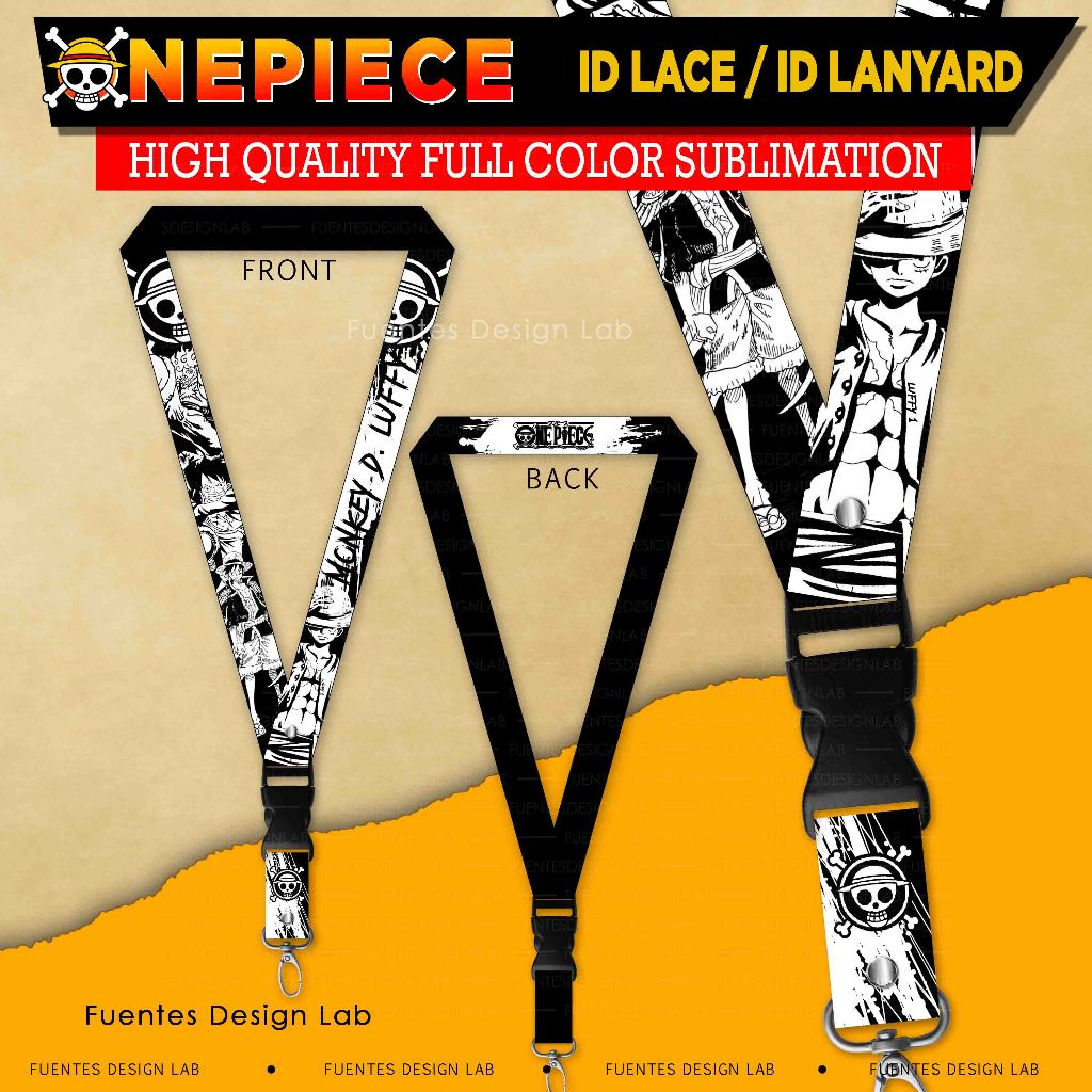 ONE PIECE ID Lace-ONE PIECE LANYARD-HIGH QUALITY PRINT | Shopee Philippines