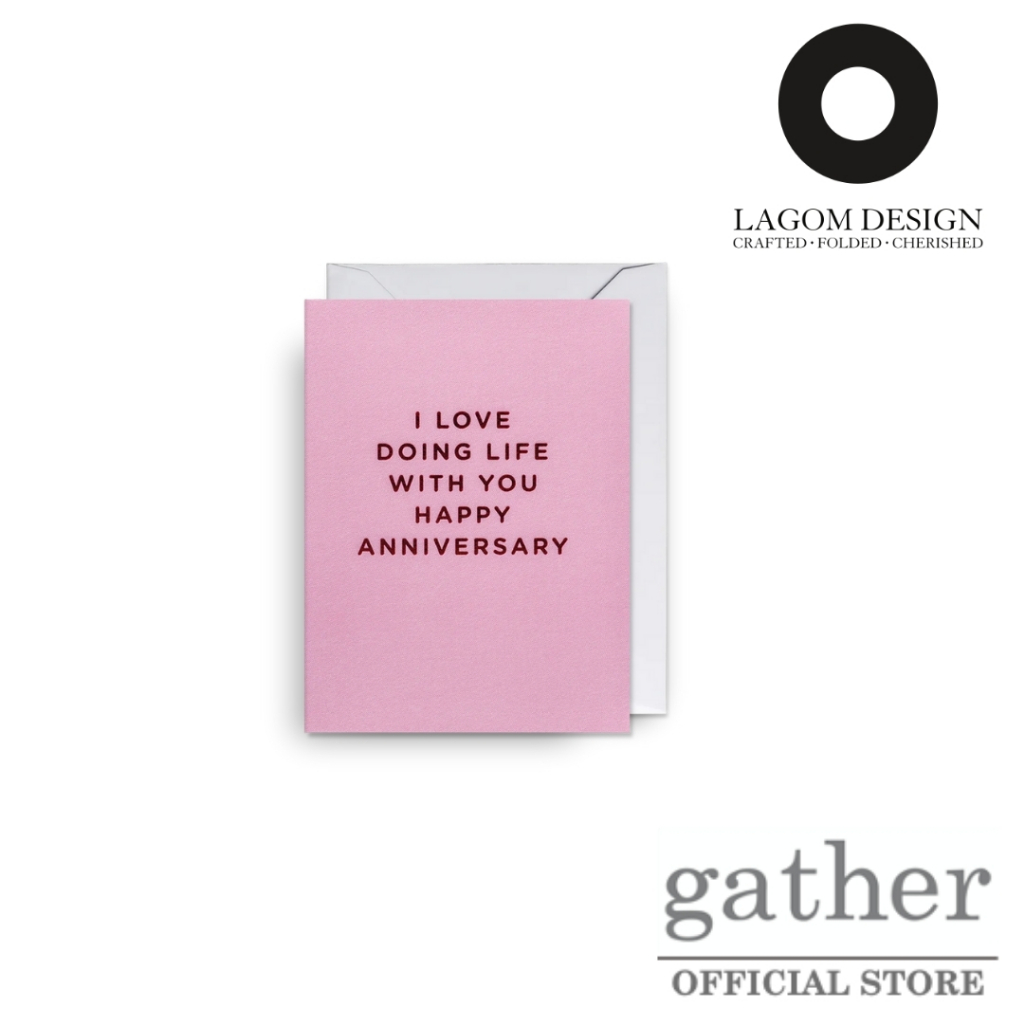 Lagom Mini Card- I Love Doing Life With You Happy Anniversary (4921 ...