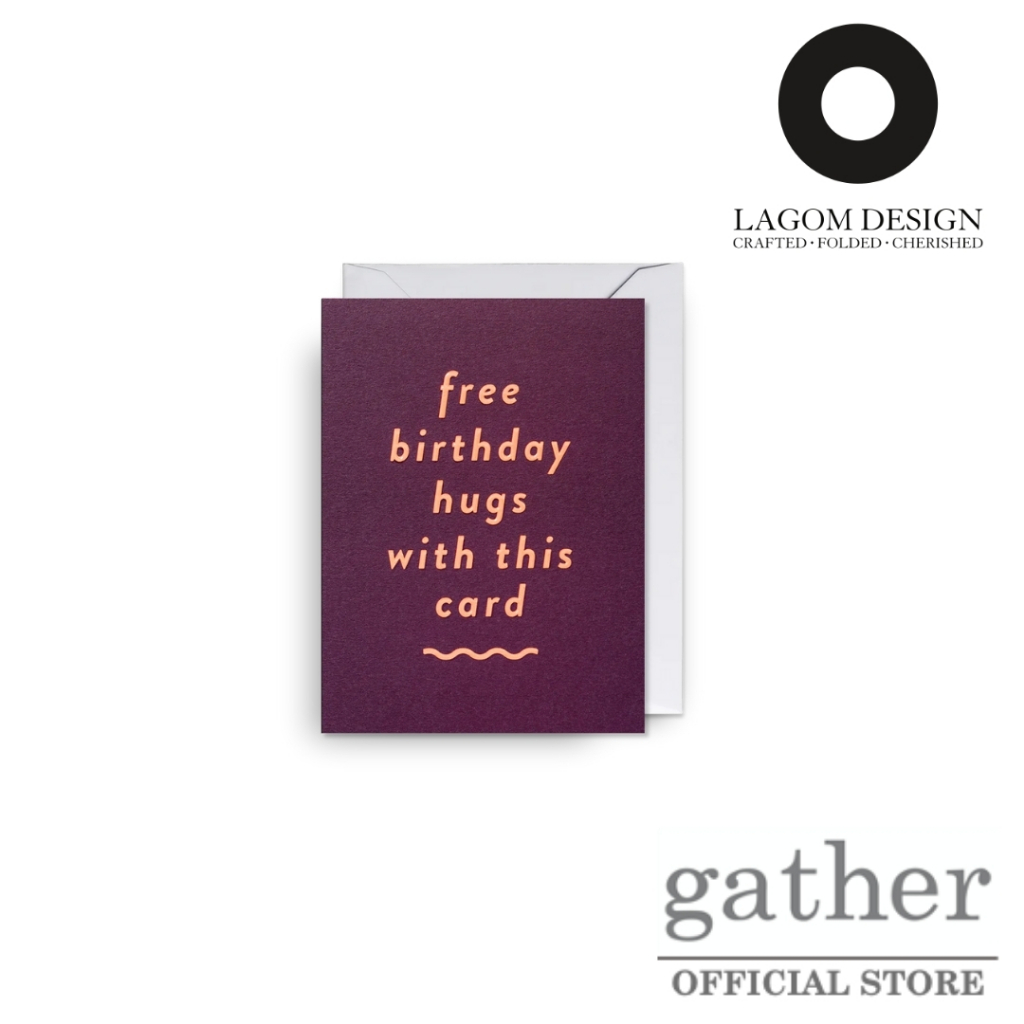 Lagom Mini Card Free Birthday Hugs With This Card 5010 Shopee Philippines