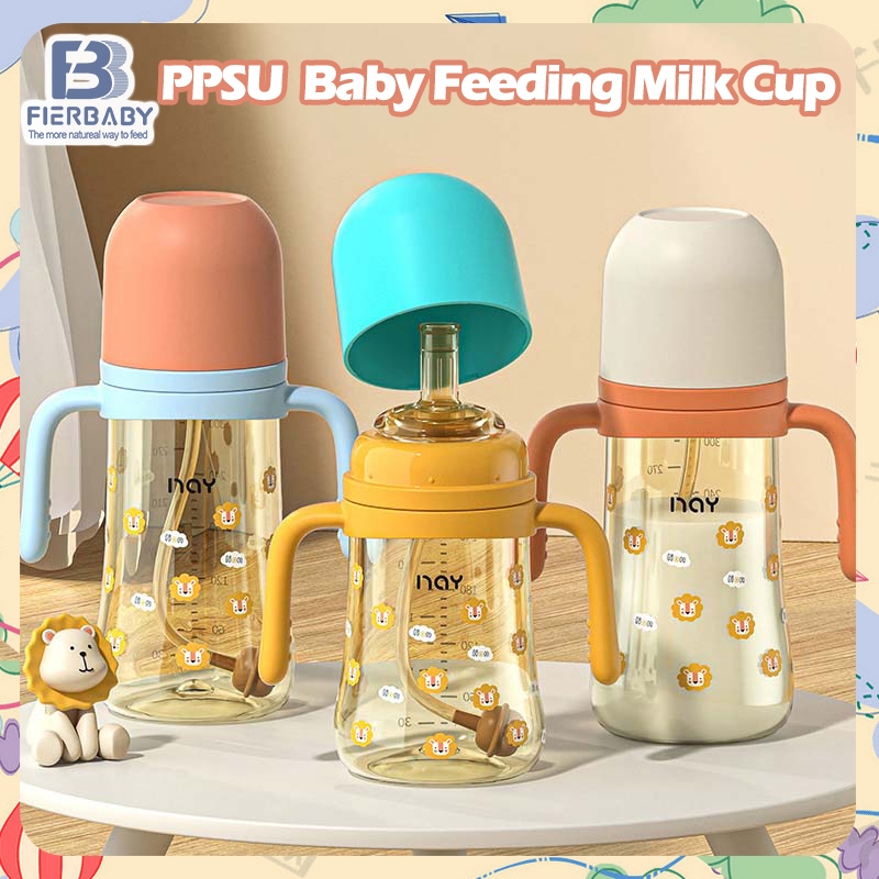 【300ml PPSU Bottle】Baby PPSU Feeding Bottle Wide Neck Little Lion Colorful Style Milk Bottle ...