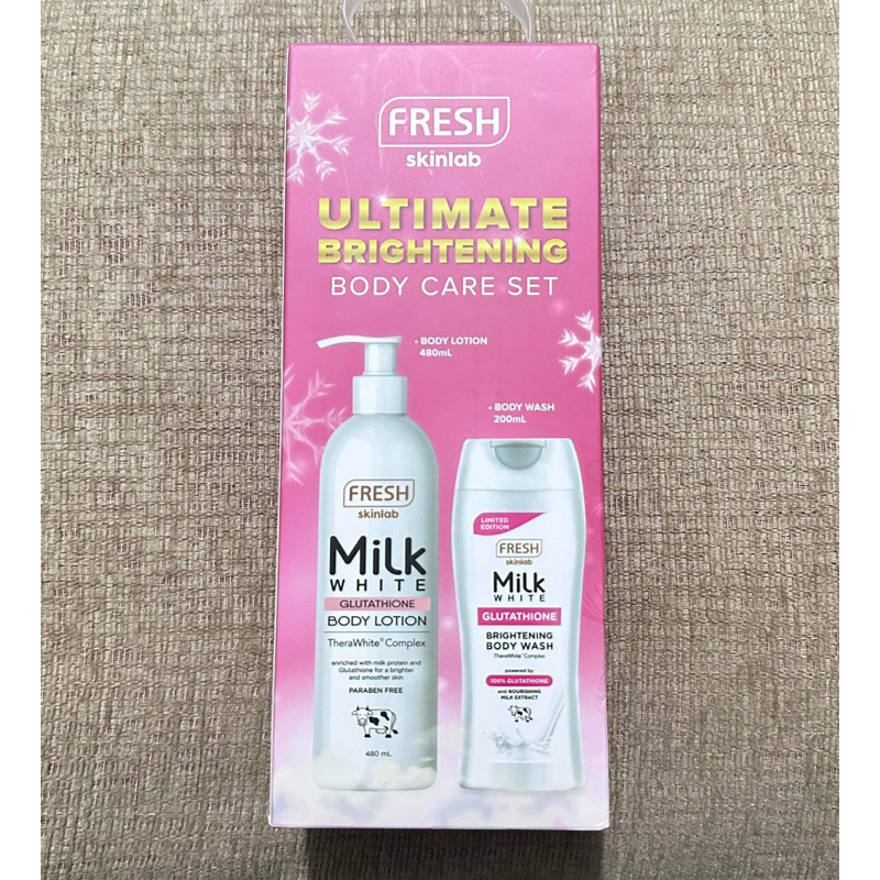 Brand New Auth Fresh Milk White Body Lotion & Wash Set / Fresh Skinlab ...