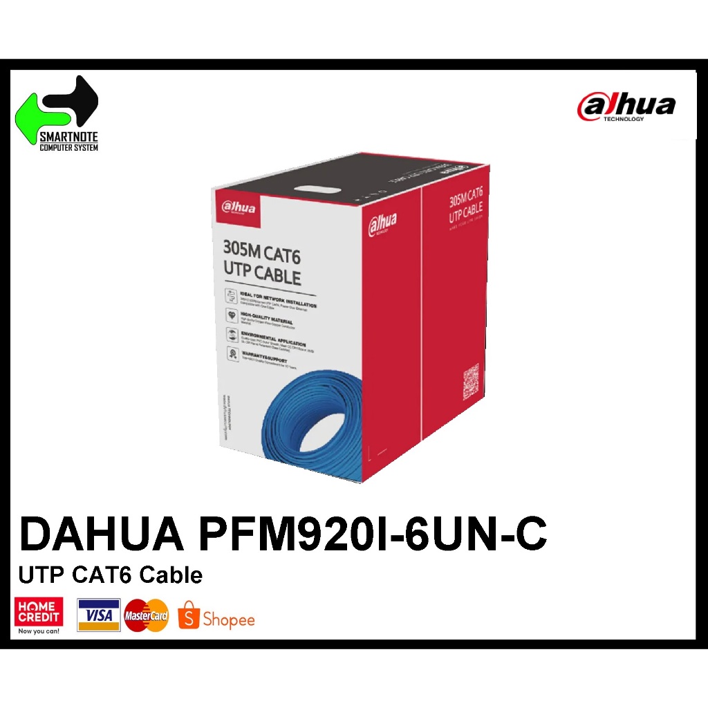 DAHUA CAT6 UTP CABLE INDOOR USE (PFM920I-6UN-C) UTP CAT6 Cable 305M ... DAHUA CAT6 UTP CABLE INDOOR USE (PFM920I-6UN-C) UTP CAT6 Cable 305M ...
