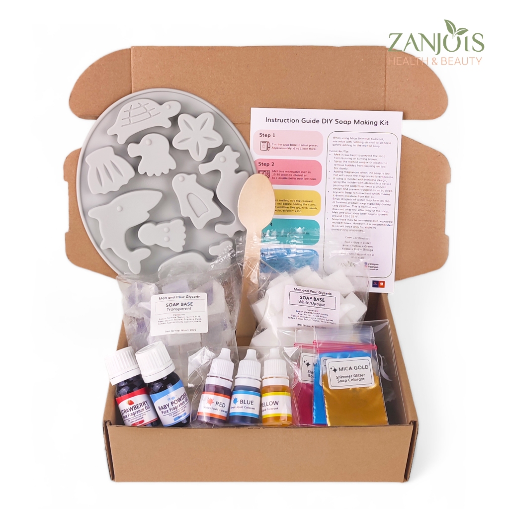 DIY Soap Making Kit for Kids Turtle Shark Dolphin Squid Hand or Body ...