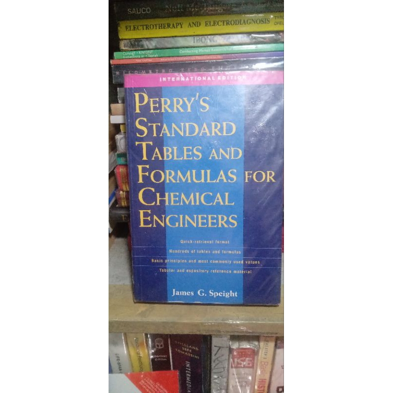 PERRY'S STANDARD TABLES AND FORMOLAS FOR CHEMECAL ENGINEERS | Shopee ...