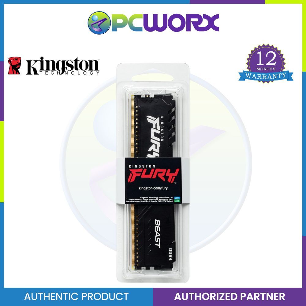 Kingston Fury Beast 16GB DDR4 Memory 3200MHz - [KF432C16BB/16 ] Kingston Fury Beast Desktop RAM ...