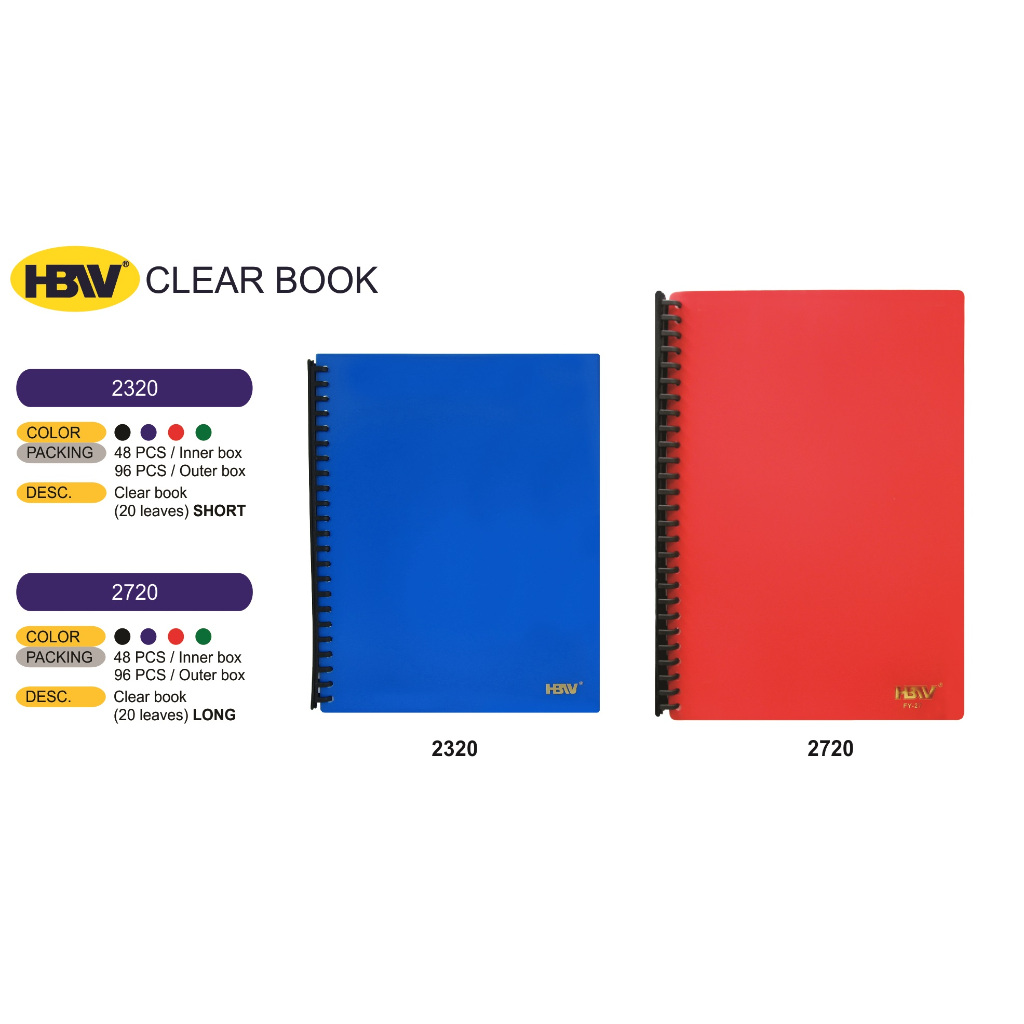 HBW Clear Book 2720 Long | Shopee Philippines