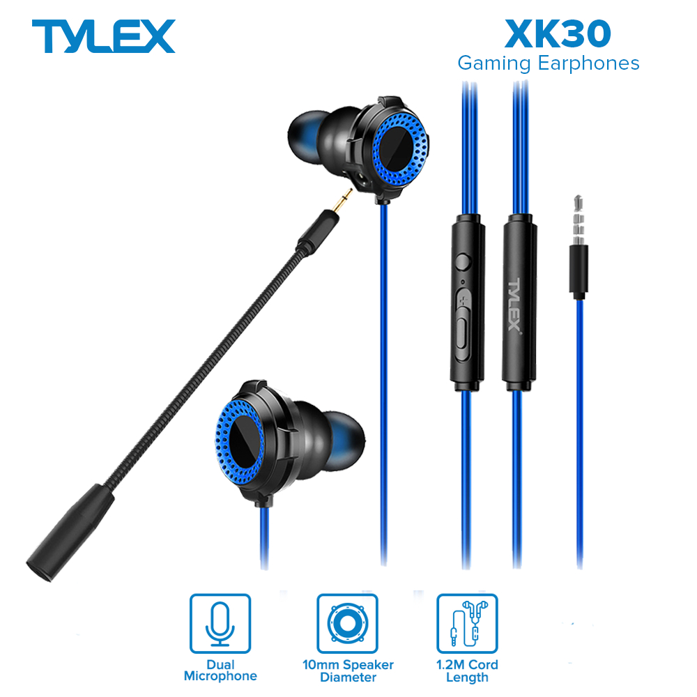 Tylex XK30 Gaming Earphones Strong Bass Surround Sound with Clear Dual ...