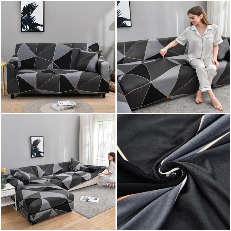 【High Quality & COD] 1/2/3/4 Seater Sofa Cover Regular Shape L Shape ...
